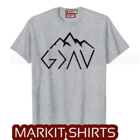 Cod Spot Discount∏♟☄christian Cotton T Shirt God Is Greater Than