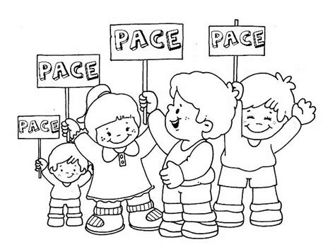 Pace 4 Disegni Per Bambini Da Colorare