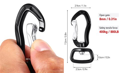 Lixada Swivel Carabiner Clip 360 Rotatable Spinner Carabiner Small