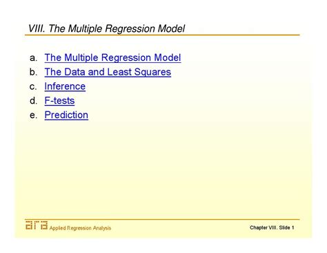Ch Viii The Multiple Regression Modelword文档在线阅读与下载无忧文档