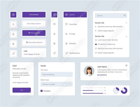 Light Collection Of Blue Elegant Ui Ux Elements Ux Dashboard User Panel Template User