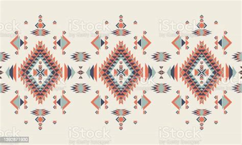 기하학적 민족 패턴 동양 원활한 패턴 직물 커튼 배경 카펫 벽지 의류 포장 Batik 직물 벡터 일러스트 레이 션을위한 디자인