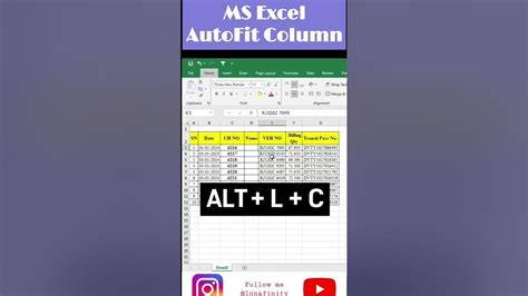 Auto Fit Column Width Excel Lonafinity Learning Excel Excel