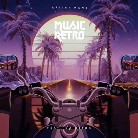 Retro Motorcycle 80s Cd Cover Art Template Postermywall