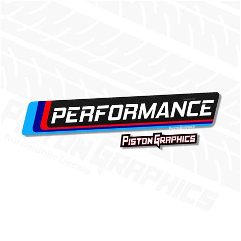 Piston Graphic Stickers For Car Performance Tri Color Sticker