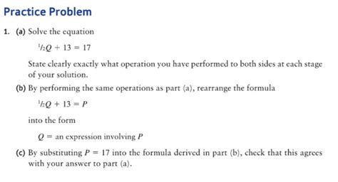 solved practice problem 1 a solve the equation 1 2q 13 17