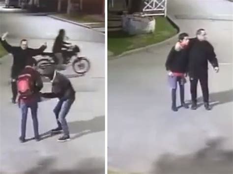 Iba con su papá a la escuela y sufrió un violento robo de motochorros