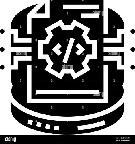 Schema Development Database Glyph Icon Vector Illustration Stock Vector