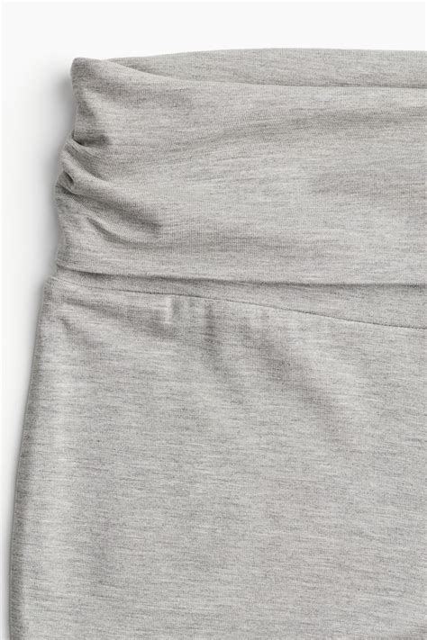 Flared Jersey Trousers Light Grey Marl Ladies Handm Gb