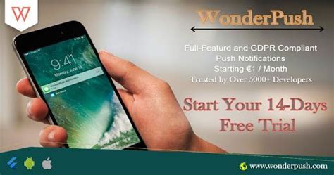 Wonderpush Push Notifications Trusted By Over 5000 Developers Push