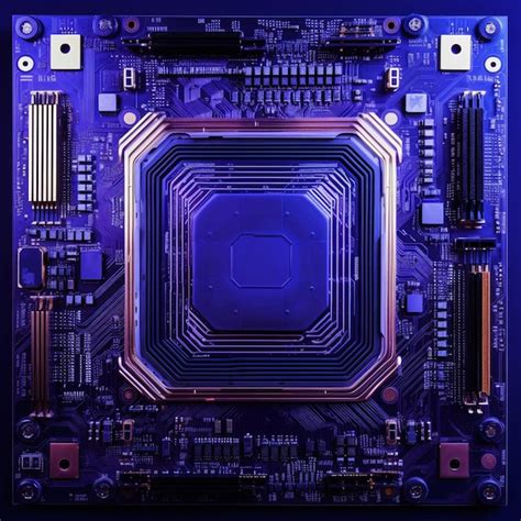 Premium Ai Image Central Computer Processor With Neon Lights
