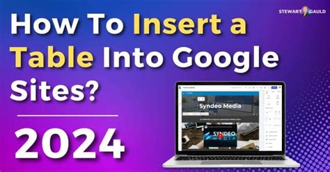How To Insert A Table In Google Sites Simple Guide For Beginners