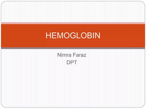 Hemoglobin Pptx