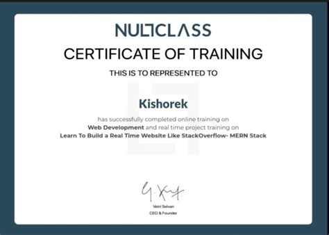 I Have Completed A Full Stack Developer Course From Nullclass Started