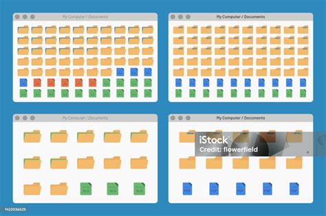 Desktop Interface Window With Folder And File Format  Pdf Isolated
