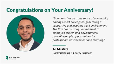 Ali Mustafa Celebrates His 1st Baumann Anniversary Baumann Consulting