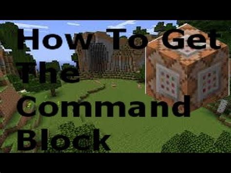 Minecraft How To Get The Command Block YouTube