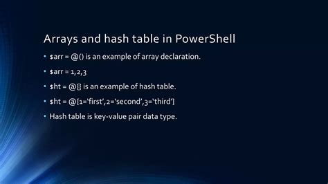 Power Shell Basics Day 5 Ppt