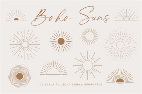 Boho Sun Vectors Svg Graphic By Pixelcolours · Creative Fabrica
