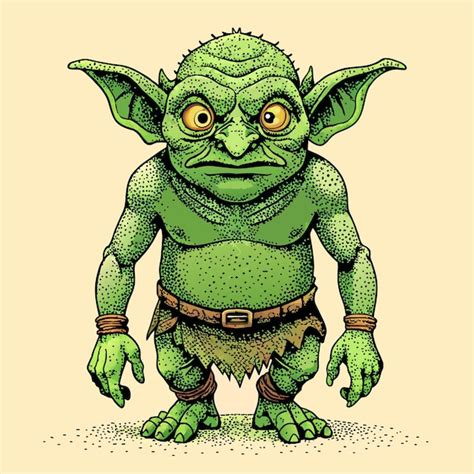 Premium Vector Cute Green Ugly Monster Goblin Creepy Zombie Hand