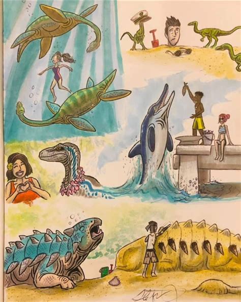 A Day At The Beach Camp Cretaceous By Loxodonta14 On Deviantart