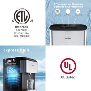 Comfee Ozone Self Cleaning Bottom Loading Water Cooler Quick Cooling Water Dispenser With 3