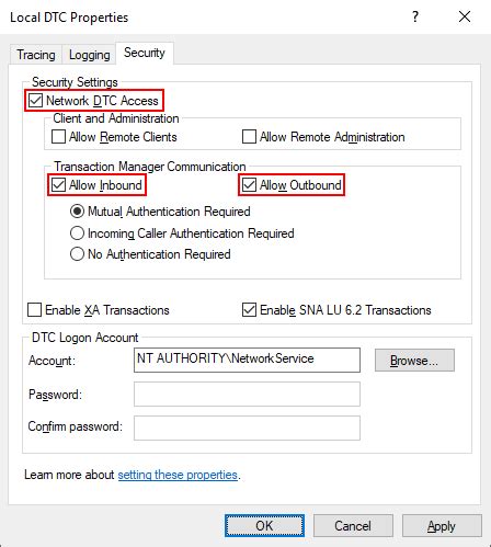 Enable The Windows Distributed Transaction Coordinator Azurecurve