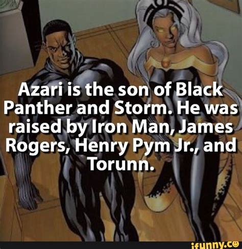 Azari Is The Son Of Black Panther And Storm He Was Raised By Iron Man