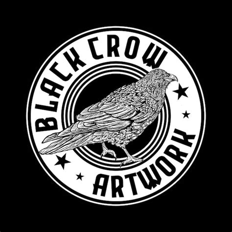 Premium Vector Black Crow Artwork Logo Design