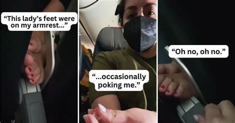 Woman Teaches Co Passenger A Fitting Lesson For Putting Their Bare Feet