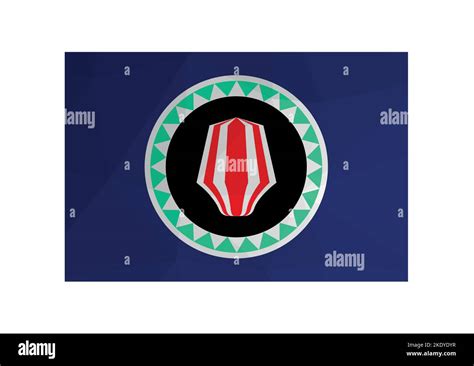 Vector Illustration National Flag In Blue Black Red Colors Official Symbol Of Bougainville