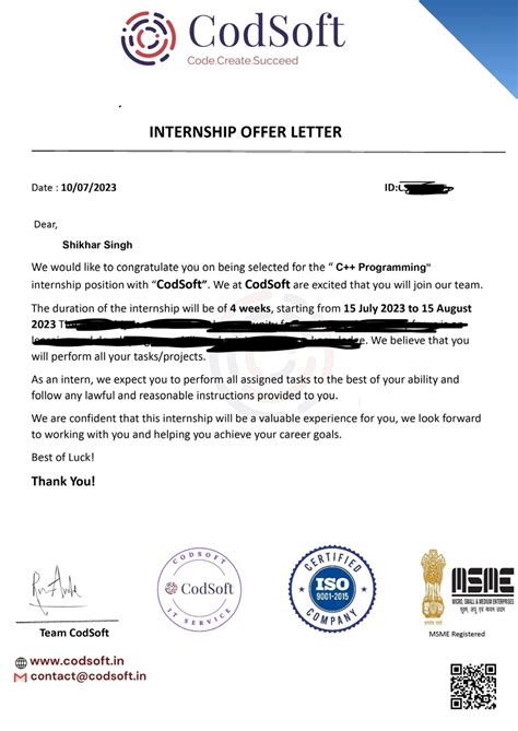 Shikhar Singh On Linkedin Internshipoffer Cplusplusprogramming