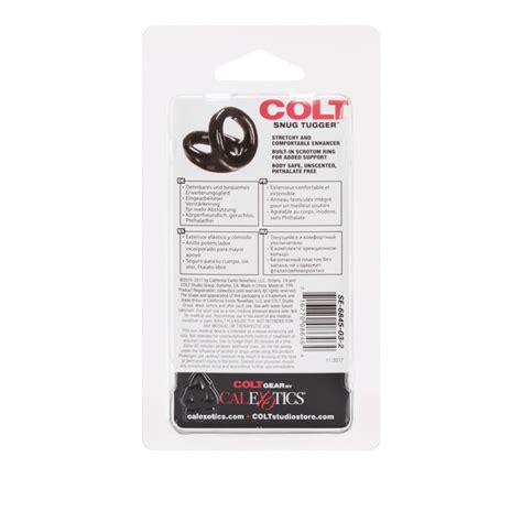Colt Snug Tugger Dual Support Cock Ring Black Calexotics