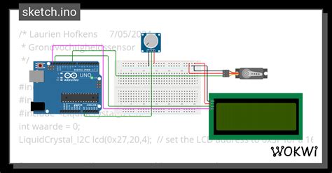 LCD Servo Pot Copy Wokwi ESP32 STM32 Arduino Simulator
