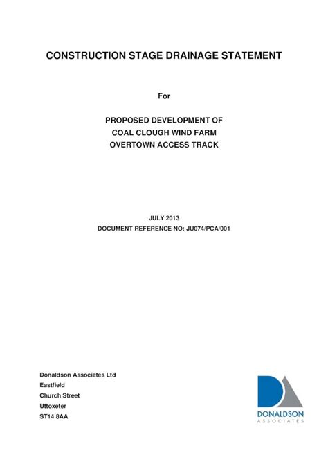 Pdf Construction Stage Drainage Statement … 0394 Drainage