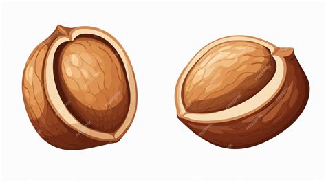 Nut Cartoon Vector Symbol Illustration Premium Ai Generated Vector