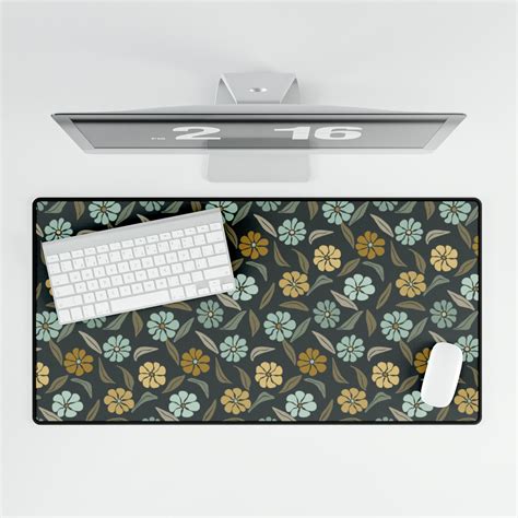 Cute Desk Mat Flower Desk Mat Desk Mat Cute Desk Mat Aesthetic Cute Desk Decor Retro Flower
