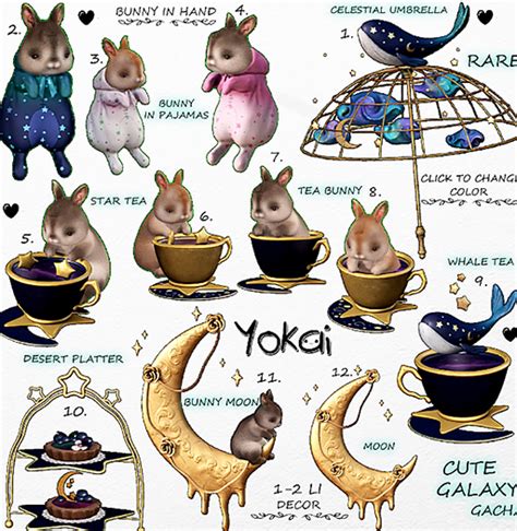 Second Life Marketplace 1yokai Cute Galaxy Celestial Umbrella Rare