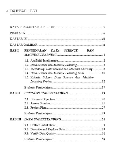 Buku Ajar Data Science Dan Machine Learning Project Mindmap