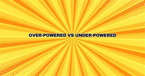 Over Powered Vs Under Powered All For Turntables