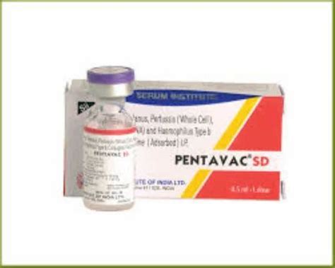 Pentavac Sd Vaccine 05 Ml At Best Price In New Delhi Id 2855409490791