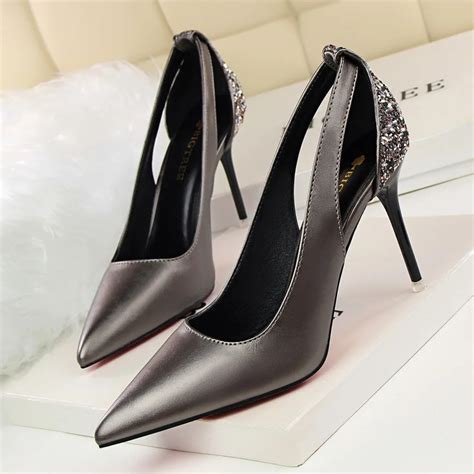 2018 Spring Heel High Heels Sandals Lady Pumps Classics Slip On Shoes