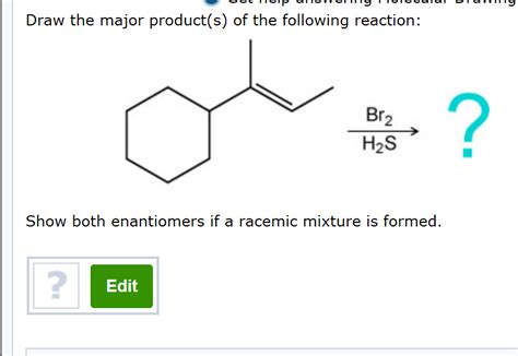 Solved Draw the major product(s) of the following reaction: | Chegg.com