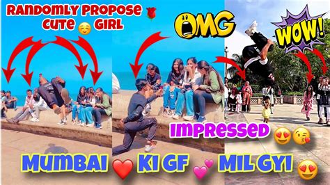 Public Reacts 😍 On Stunts Flips In Girls Reaction Flip Tiktok