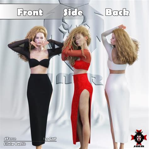 JMR DForce Silvia Outfit For G F D Models For Daz Studio And Poser