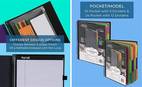 Amazon Samsill Deluxe Pocket Spiral Project Organizer With