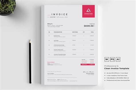 Invoice Template On Behance Invoice Template Invoice Design Template Invoice Design