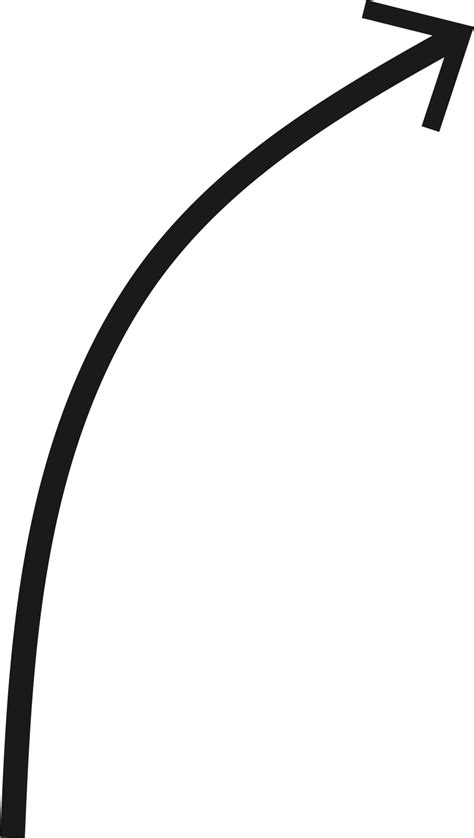 Hand Drawn Curved Arrow Shape Arrow Line 21999078 Png
