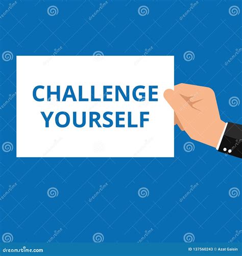 Word Writing Text Challenge Yourself Stock Illustration Illustration