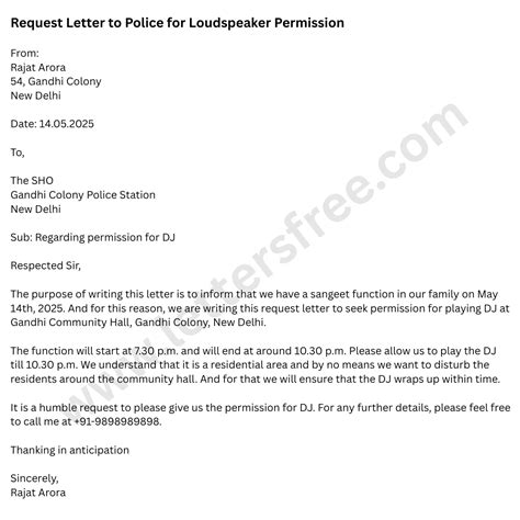 Passport Renewal Request Letter Sample Format And Example